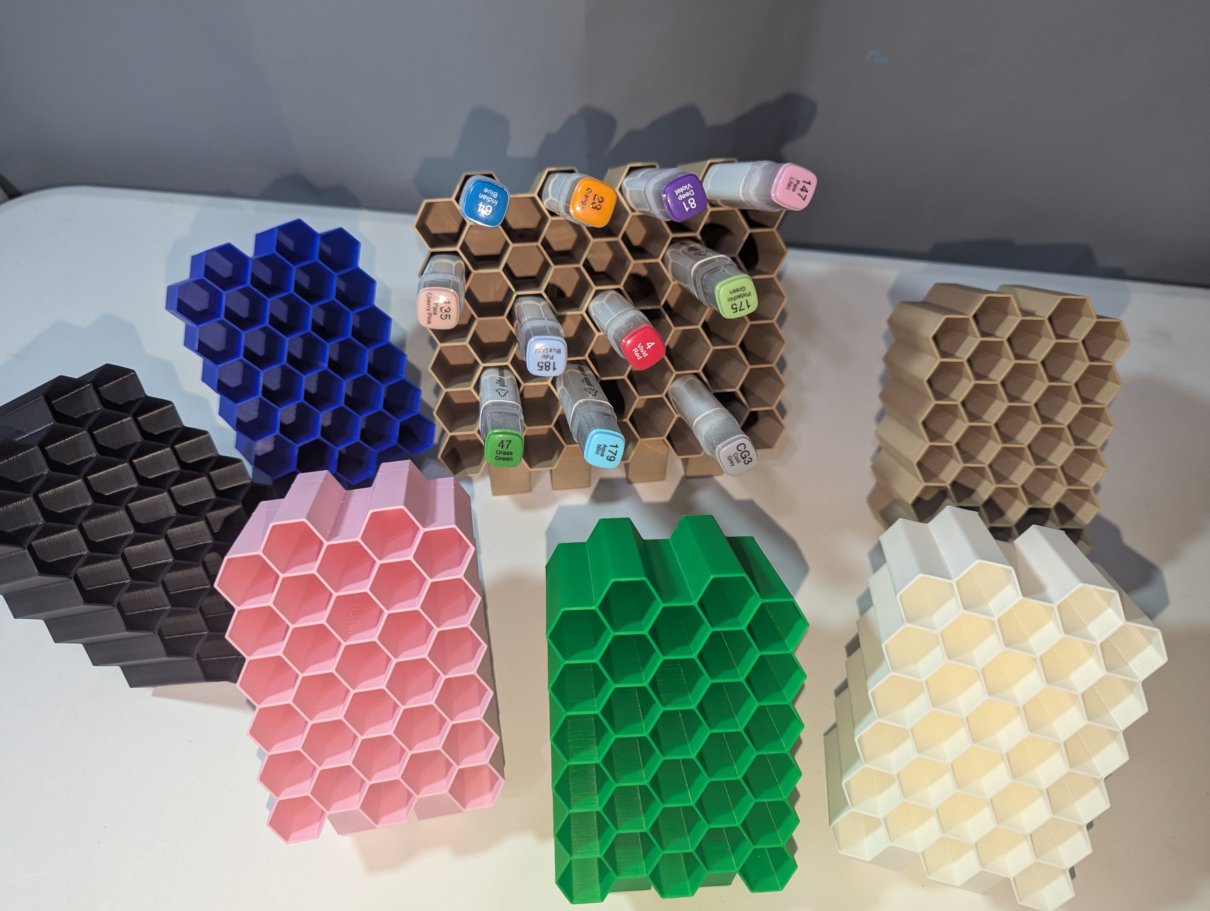 3D Printed Marker Organizer Stand – Art Supply Holder